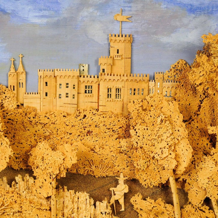 Antique Cork Carving of a German Landscape, circa 1880 at 1stDibs | carved