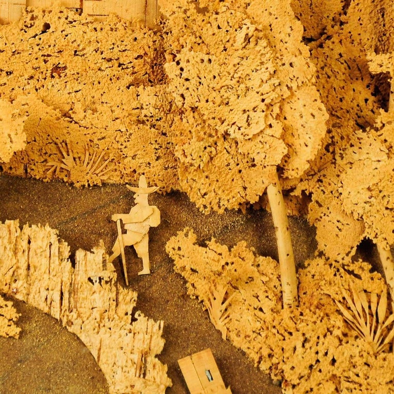 Antique Cork Carving of a German Landscape, circa 1880 at 1stDibs | carved