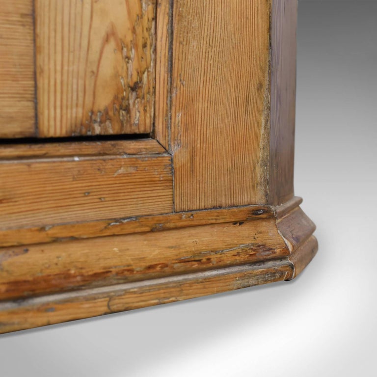 Antique Corner Cabinet, English, Victorian, Pine Hanging Cupboard ...