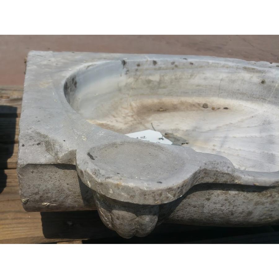 Antique Corner Marble Shell Sink For Sale at 1stDibs