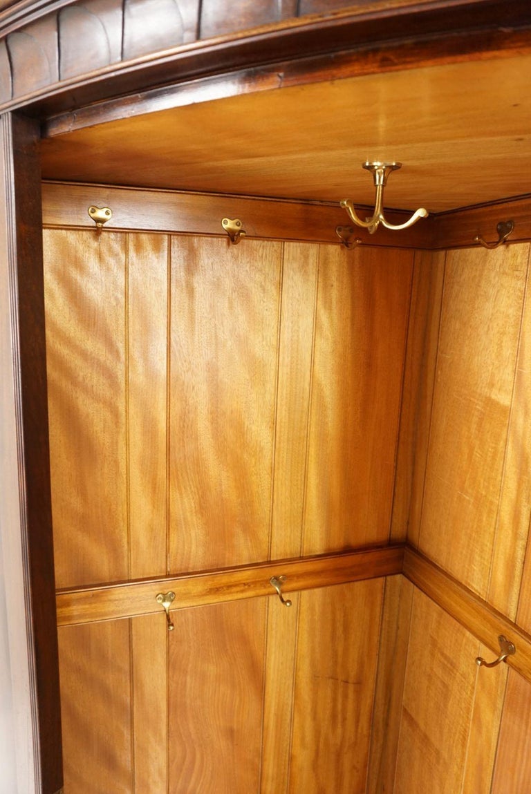 Antique Corner Wardrobe, Flamed Mahogany, Corner Armoire, Scotland 1900 ...