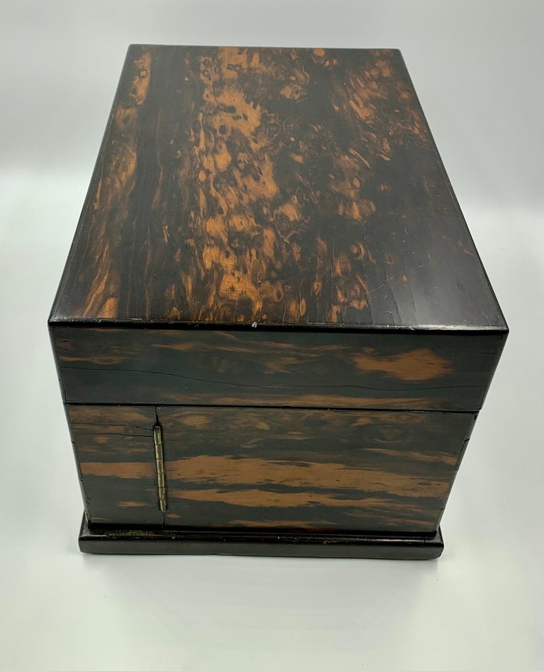 Antique Coromandel Game Box, Hand Carved Chess, Backgammon, Checkers ...