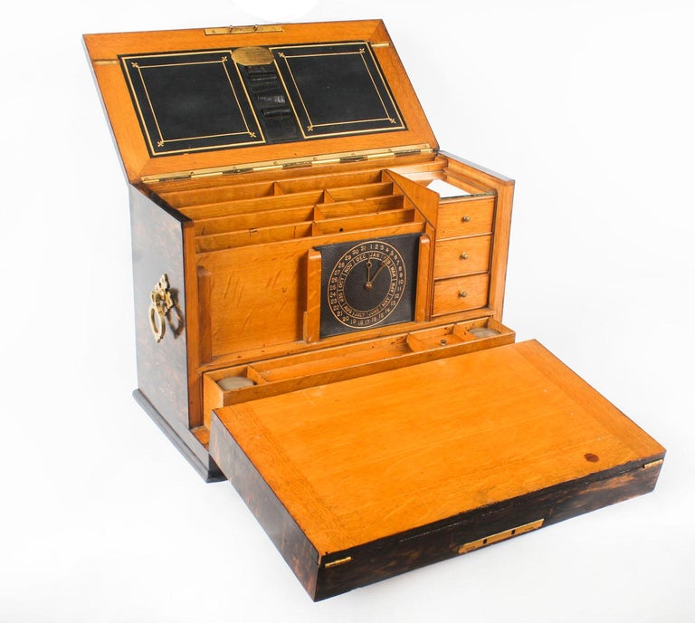 Antique Coromandel Gothic Revival Travelling Writing Box, 19th Century ...
