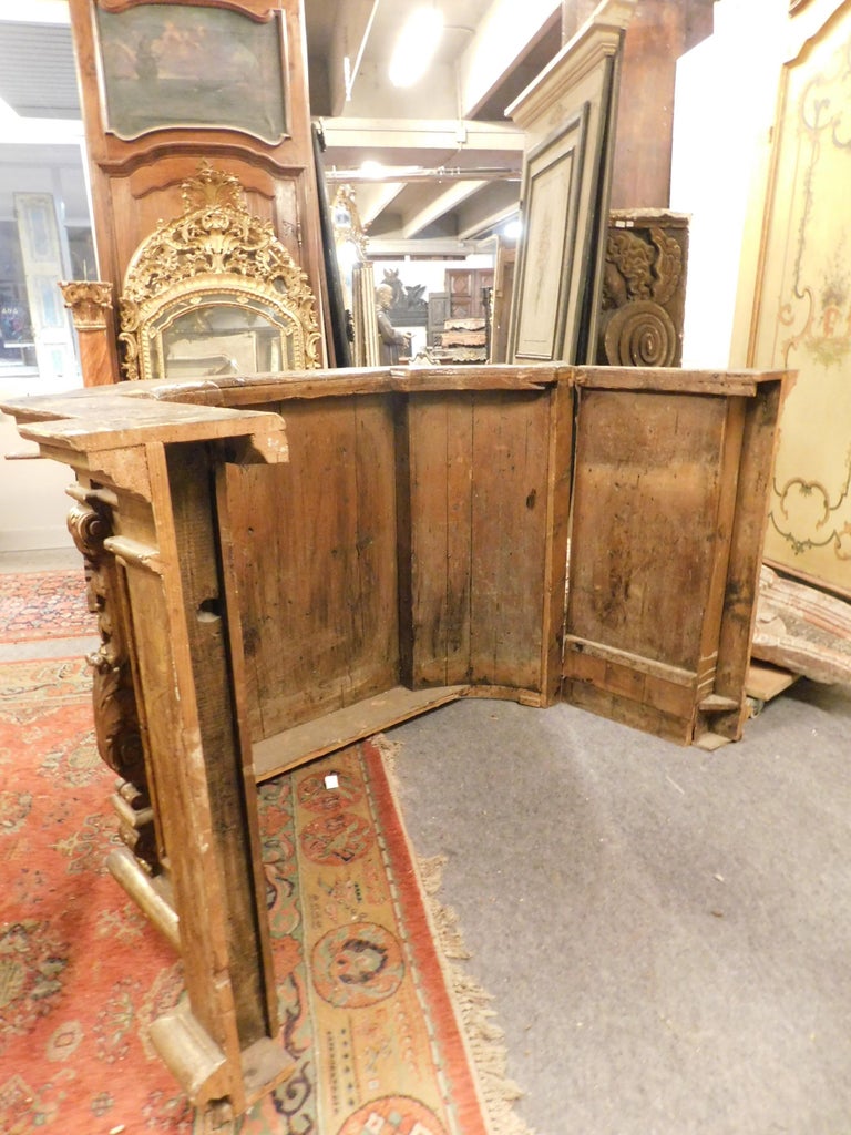 Antique Counter-Church Pulpit in Gilded Richly Carved Wood, 16th ...