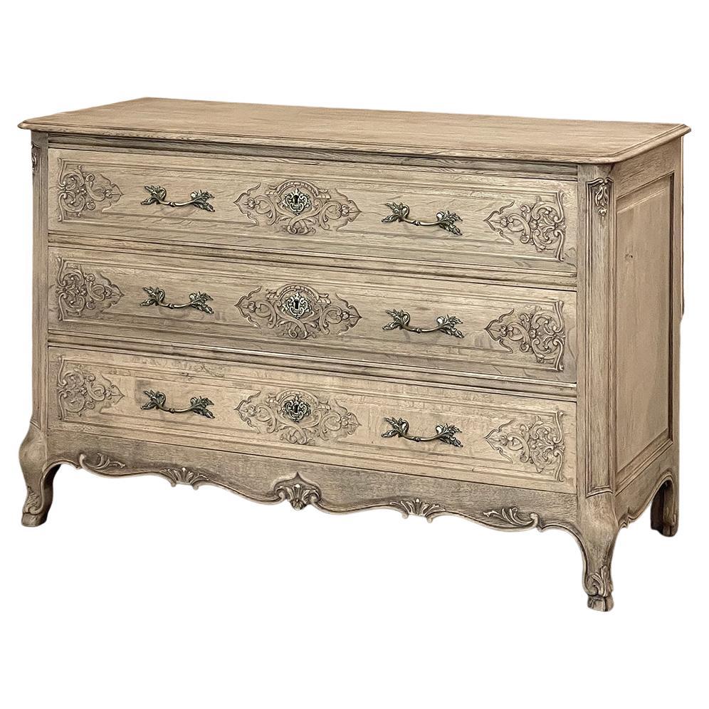 Antique Country French Commode in Stripped Oak For Sale at 1stDibs