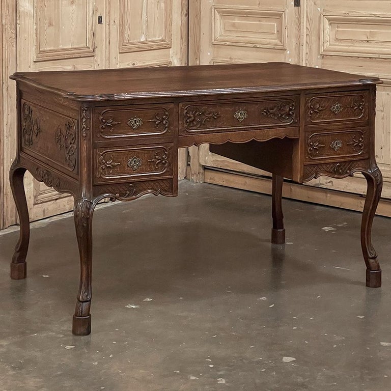 Antique Country French Double-Faced Desk For Sale at 1stDibs