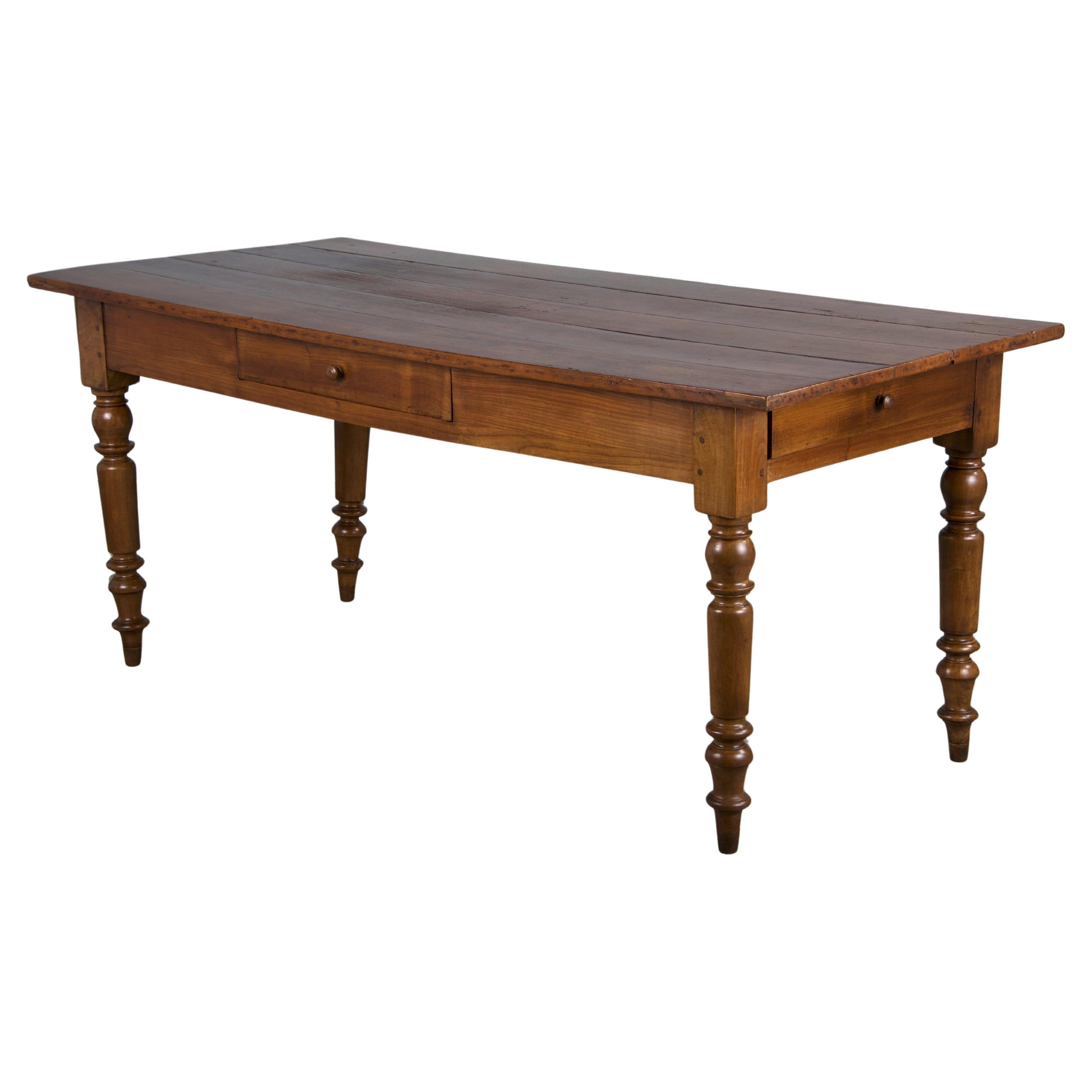 Antique Country French Louis Philippe Style Provincial Walnut Dining ...