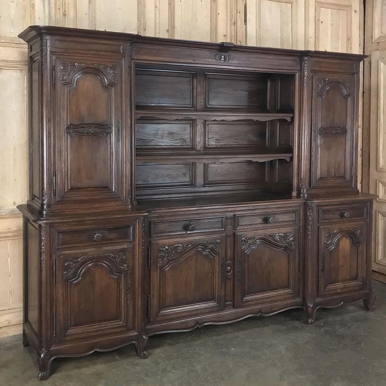 Antique Country French Provincial Oak Vaisselier, Buffet at 1stDibs ...