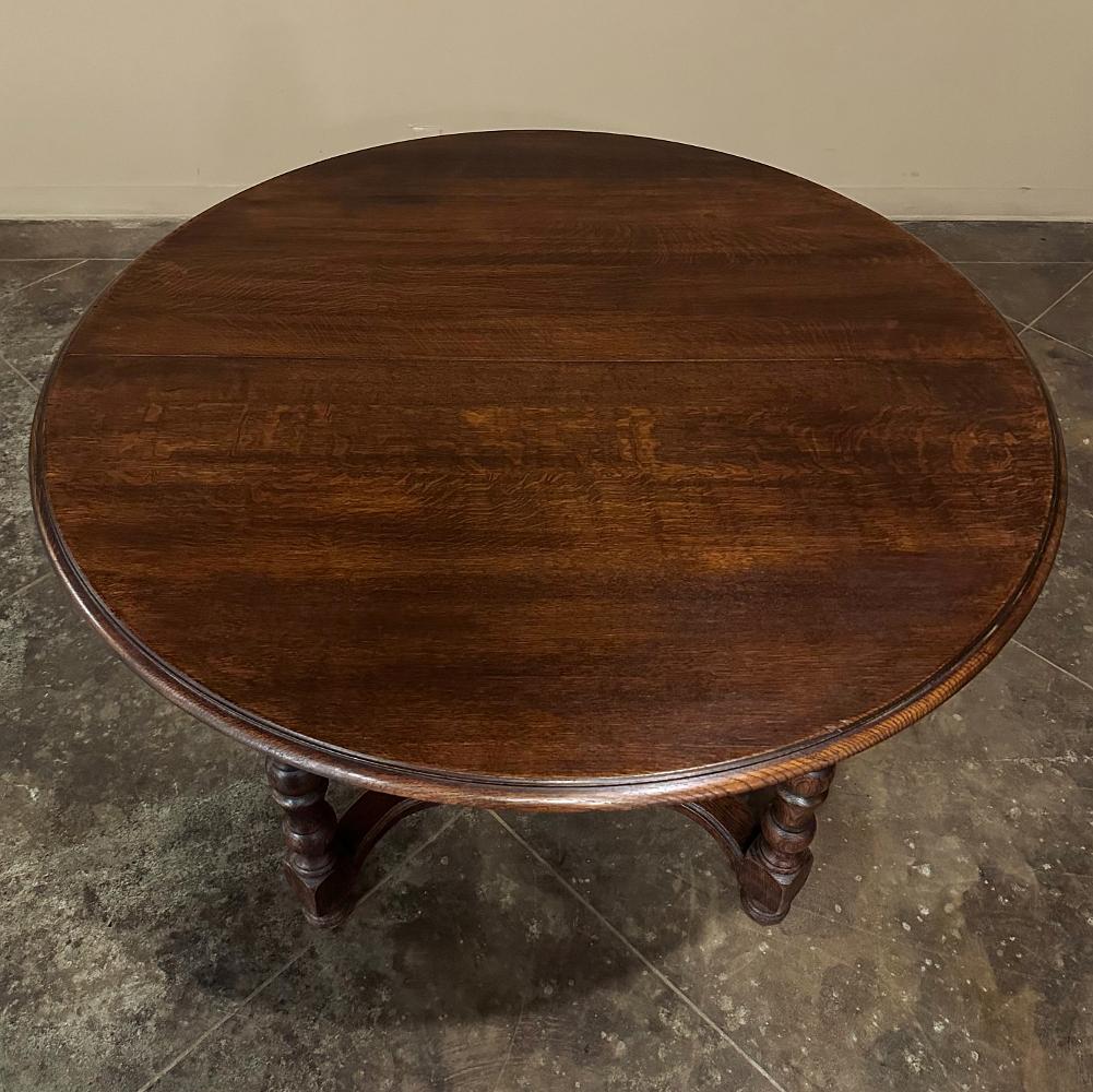 Antique Country French Round Breakfast Table For Sale at 1stDibs