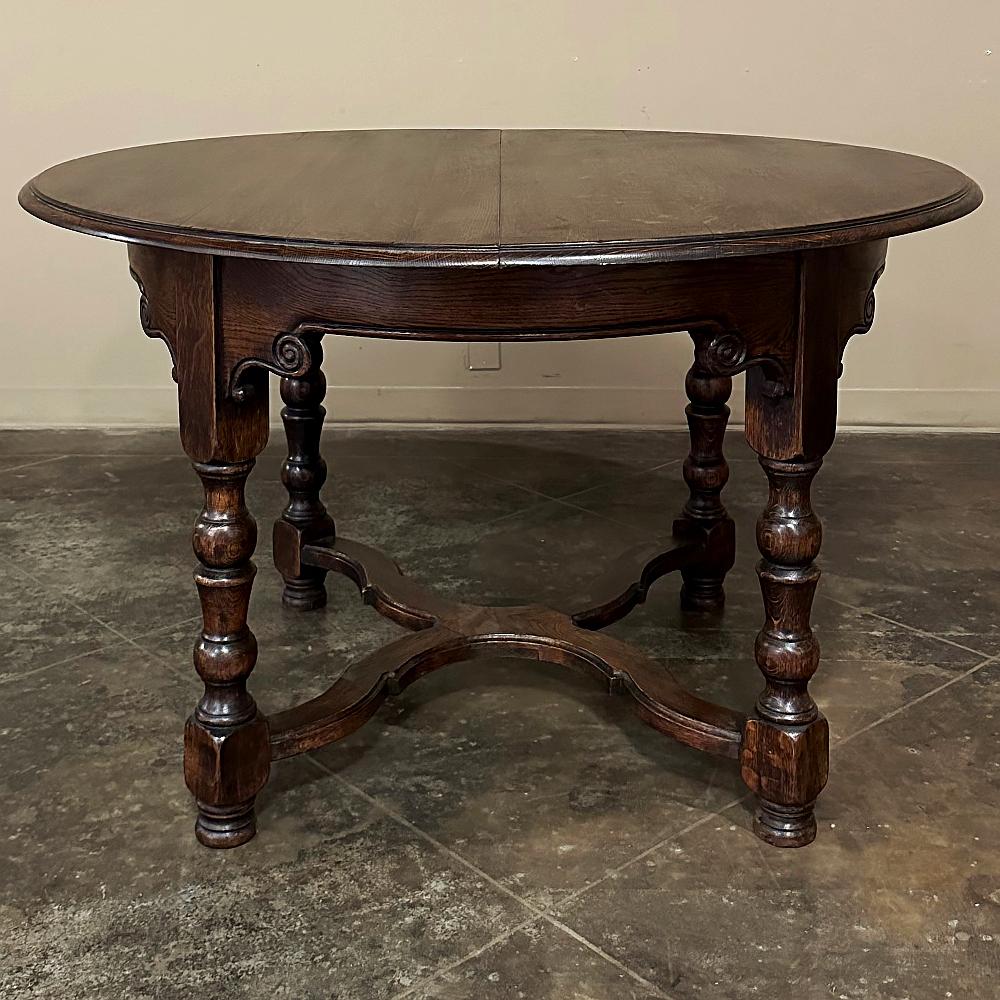 Antique Country French Round Breakfast Table For Sale at 1stDibs