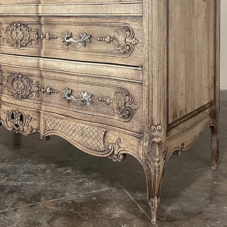 Antique Country French Stripped Oak Commode with Cabinet For Sale at ...