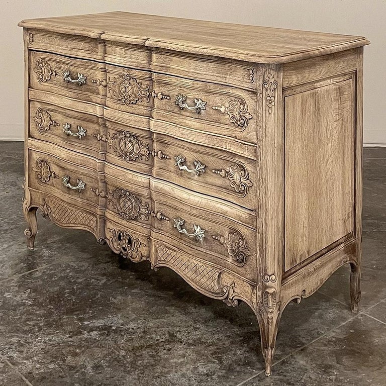 Antique Country French Stripped Oak Commode with Cabinet For Sale at ...