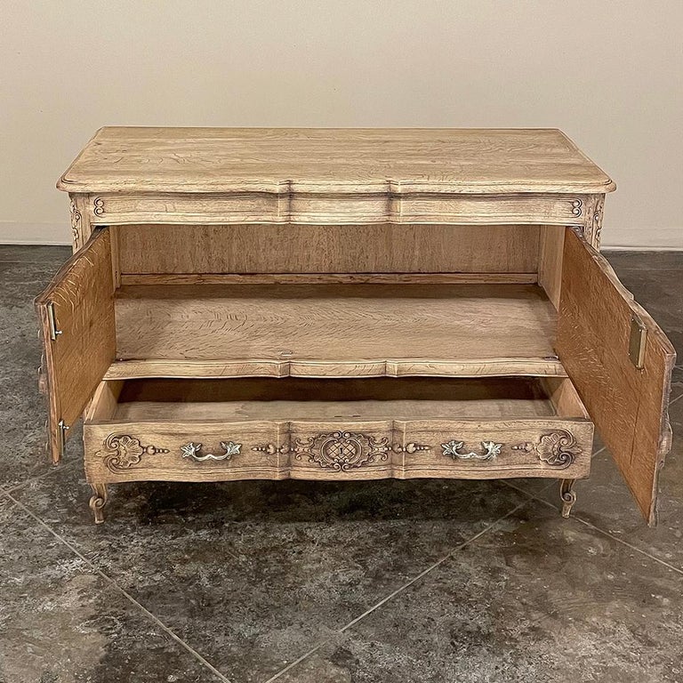 Antique Country French Stripped Oak Commode with Cabinet For Sale at ...