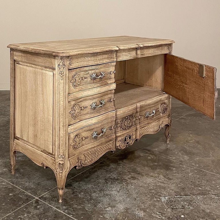 Antique Country French Stripped Oak Commode with Cabinet For Sale at ...