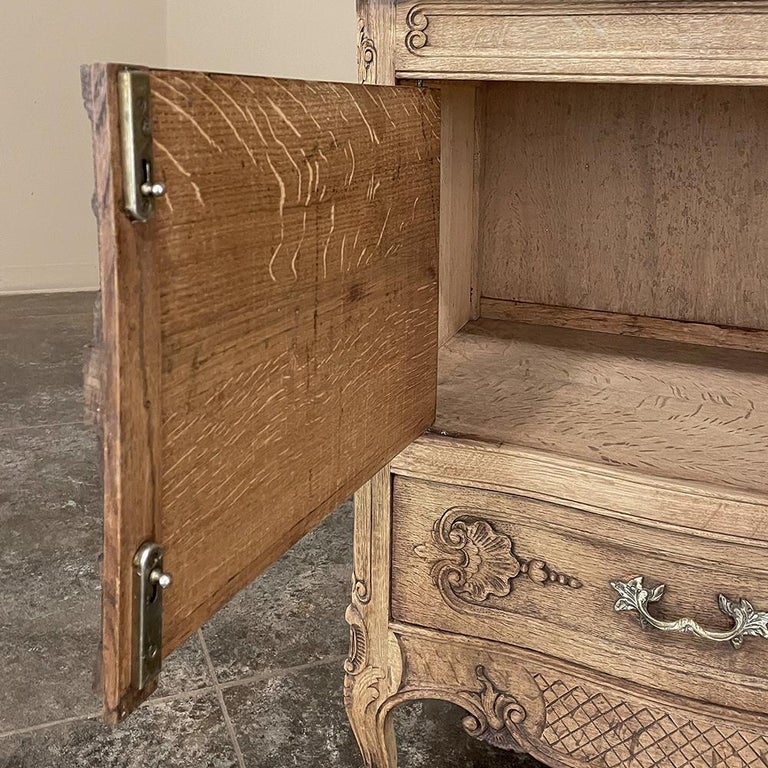 Antique Country French Stripped Oak Commode with Cabinet For Sale at ...