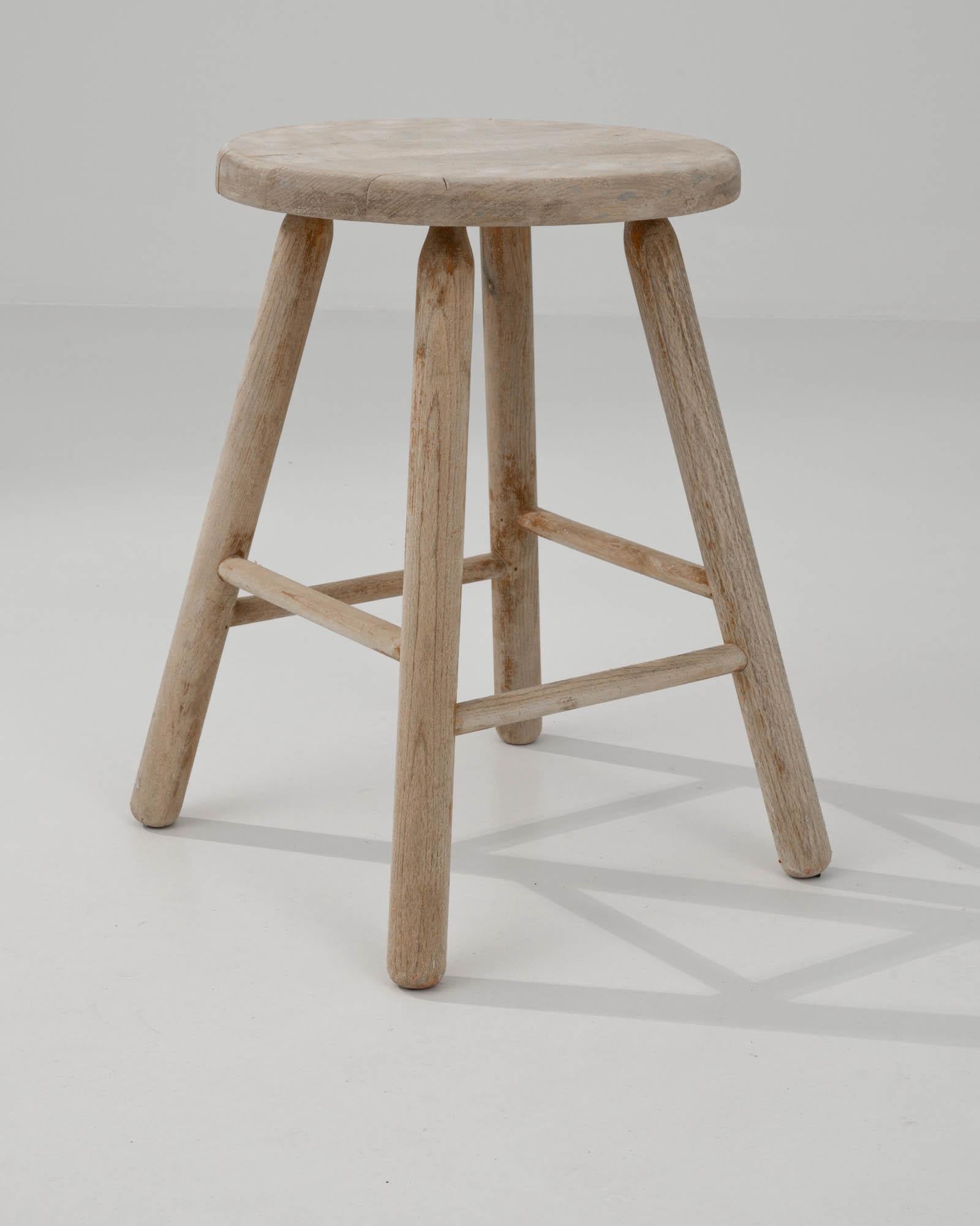 Antique Country French Wooden Stool For Sale at 1stDibs