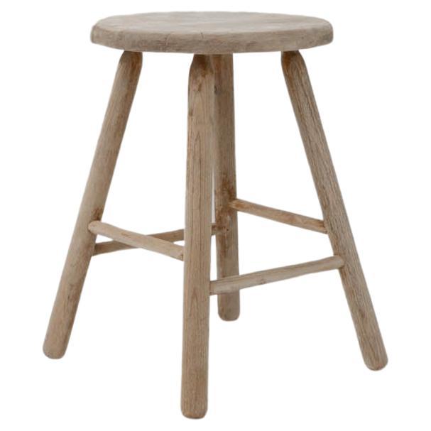 Antique Country French Wooden Stool For Sale at 1stDibs