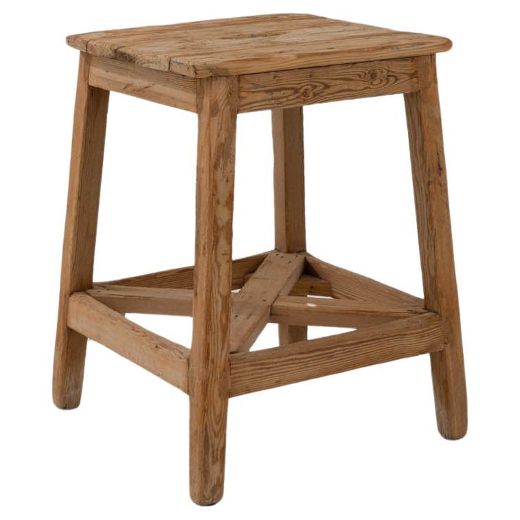 Antique Country French Oak Stool For Sale at 1stDibs
