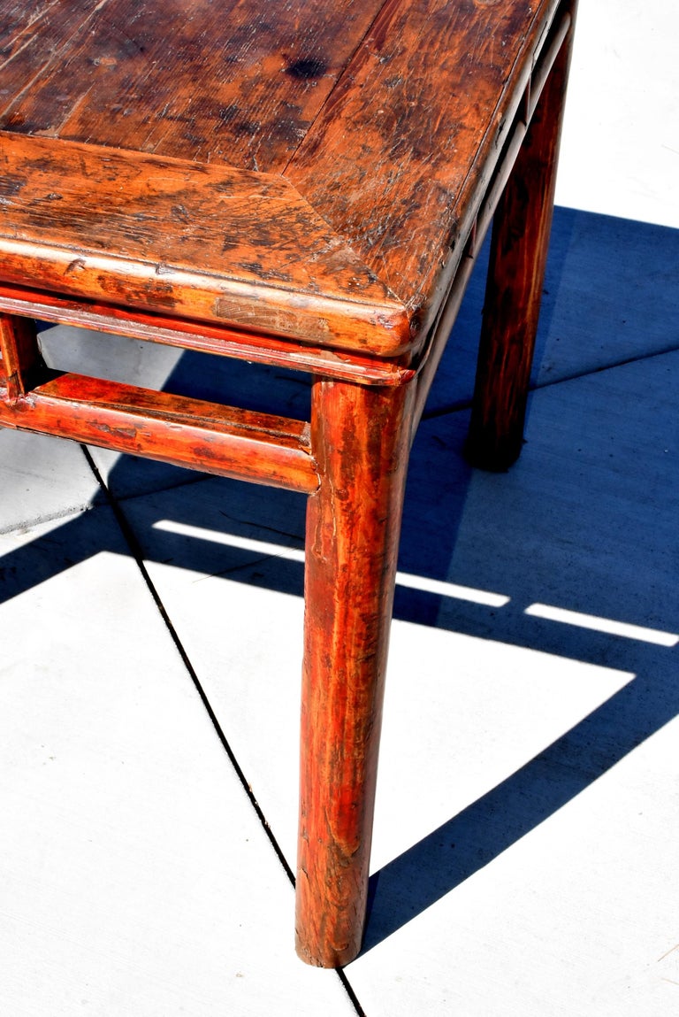 Antique Country Game Table, Rustic Asian Square Table at 1stDibs ...