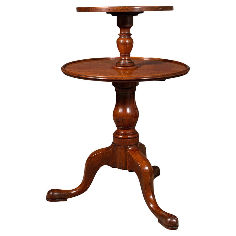 Antique Country House Dumb Waiter, English, 2-Tier Serving Table ...