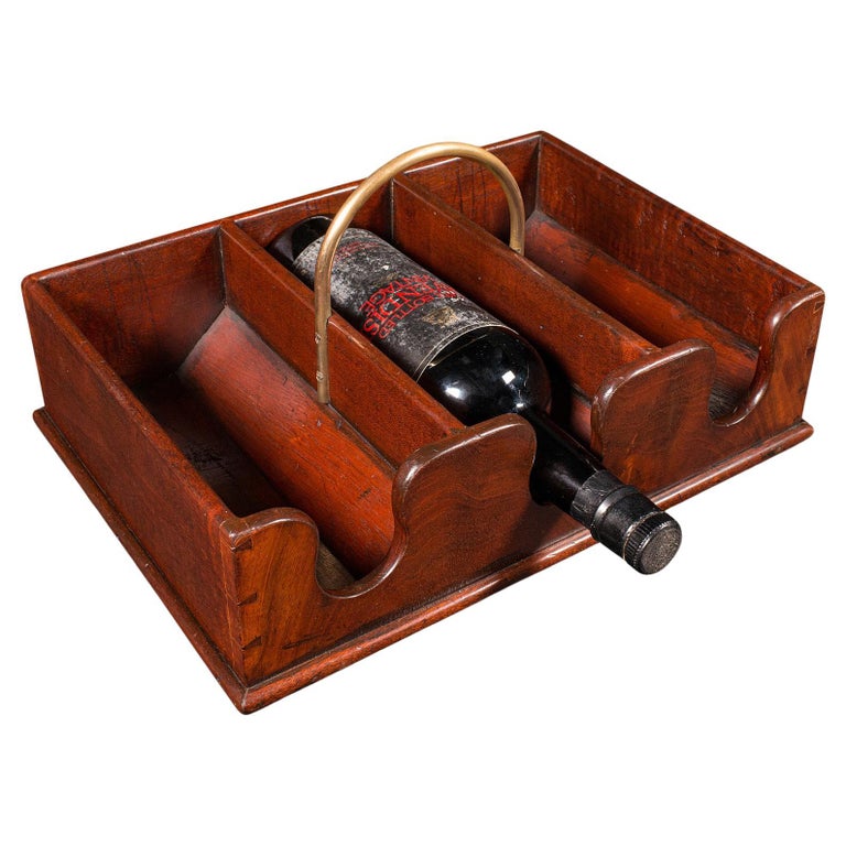 Antique Country House Sommelier's Case, English, Wine Bottle Caddy ...