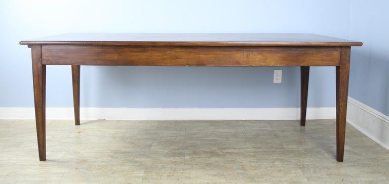 Antique Country Oak Farm Table with Breadslide at 1stDibs