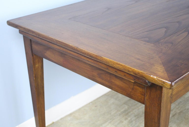 Antique Country Oak Farm Table with Breadslide at 1stDibs