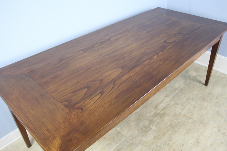 Antique Country Oak Farm Table with Breadslide at 1stDibs