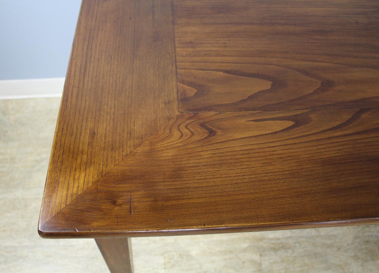 Antique Country Oak Farm Table with Breadslide at 1stDibs