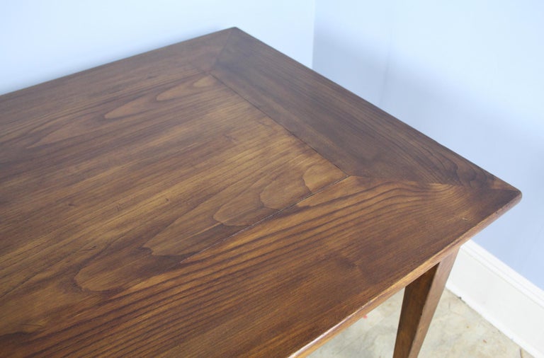 Antique Country Oak Farm Table with Breadslide at 1stDibs