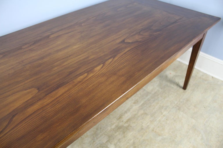 Antique Country Oak Farm Table with Breadslide at 1stDibs