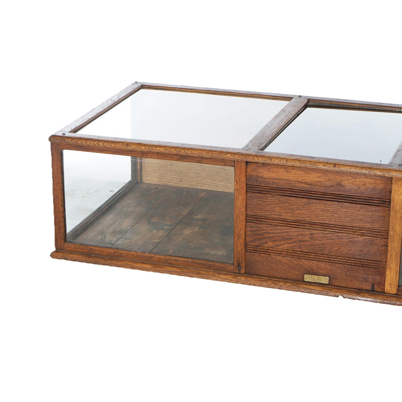 Antique Country Store Cash Register Table Top Showcase by Sun Mfg c1900 ...