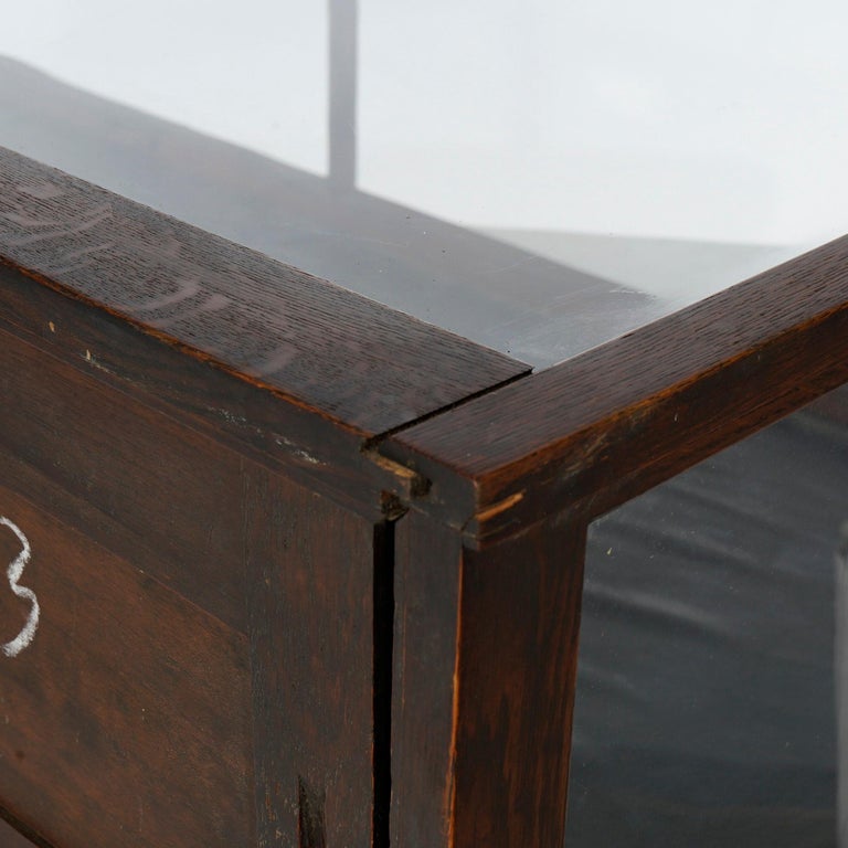 Antique Country Store Oak and Glass Flat Top Sun Mfg. Counter Display ...