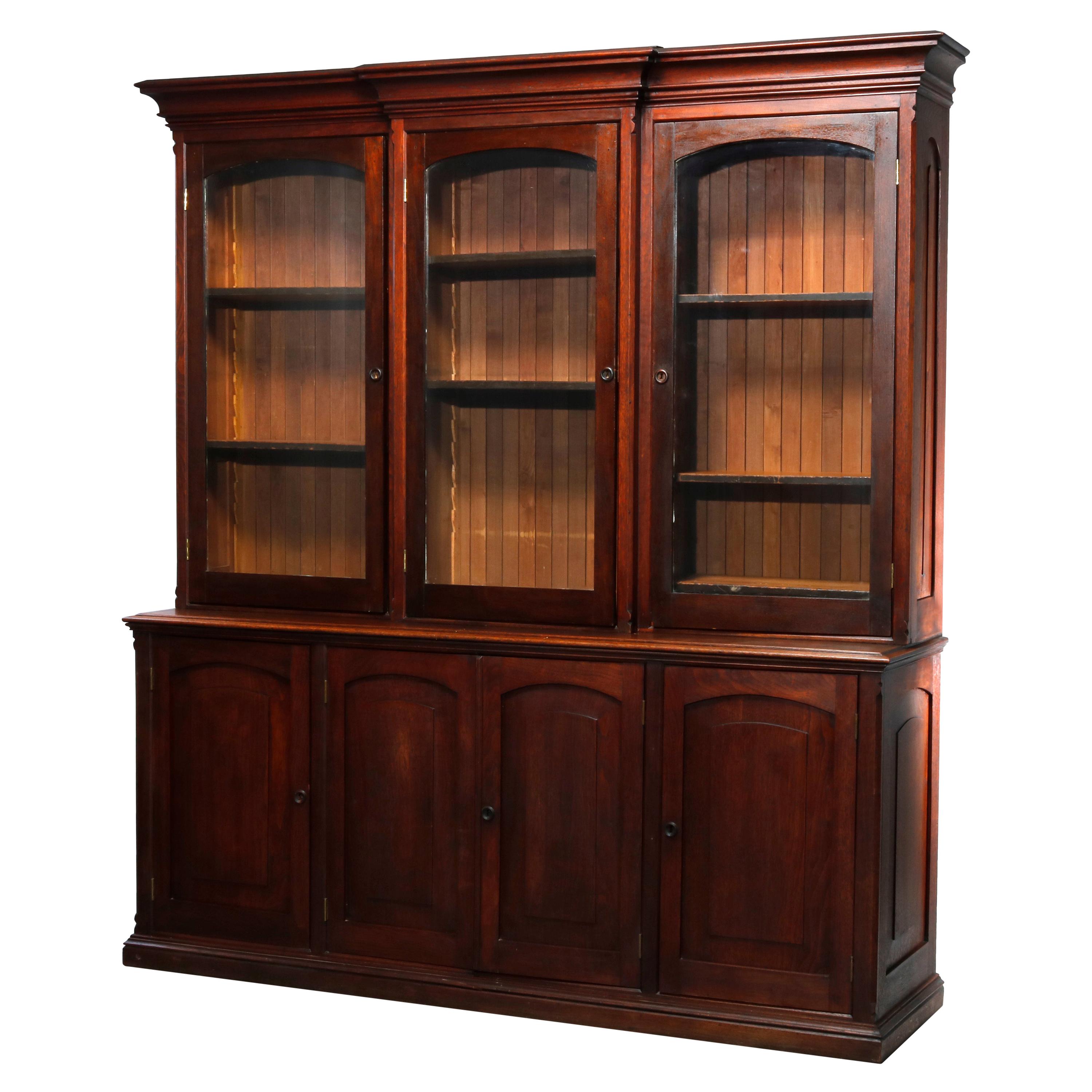 Antique Country Store Two-Piece Mahogany Cabinet, Circa 1900 at 1stDibs