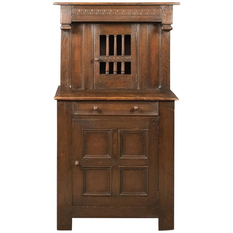 Antique Court Cupboard, Edwardian Elizabethan Taste, circa 1910 For ...