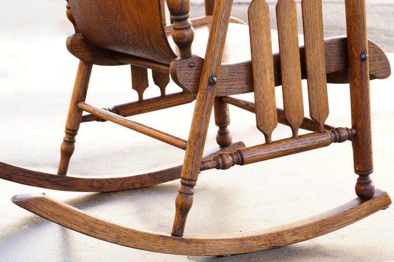 Antique Craftsman Bentwood Rocking Chair at 1stDibs