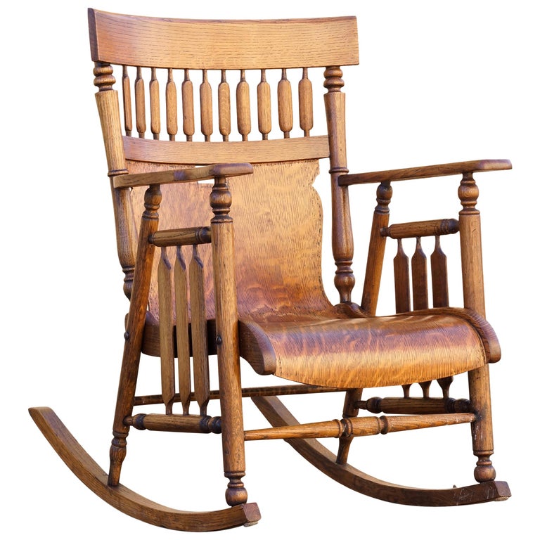 Antique Craftsman Bentwood Rocking Chair at 1stDibs