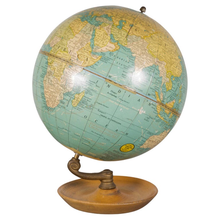 Antique Cram's 8" Terrestrial Globe c.1931-1942 at 1stDibs