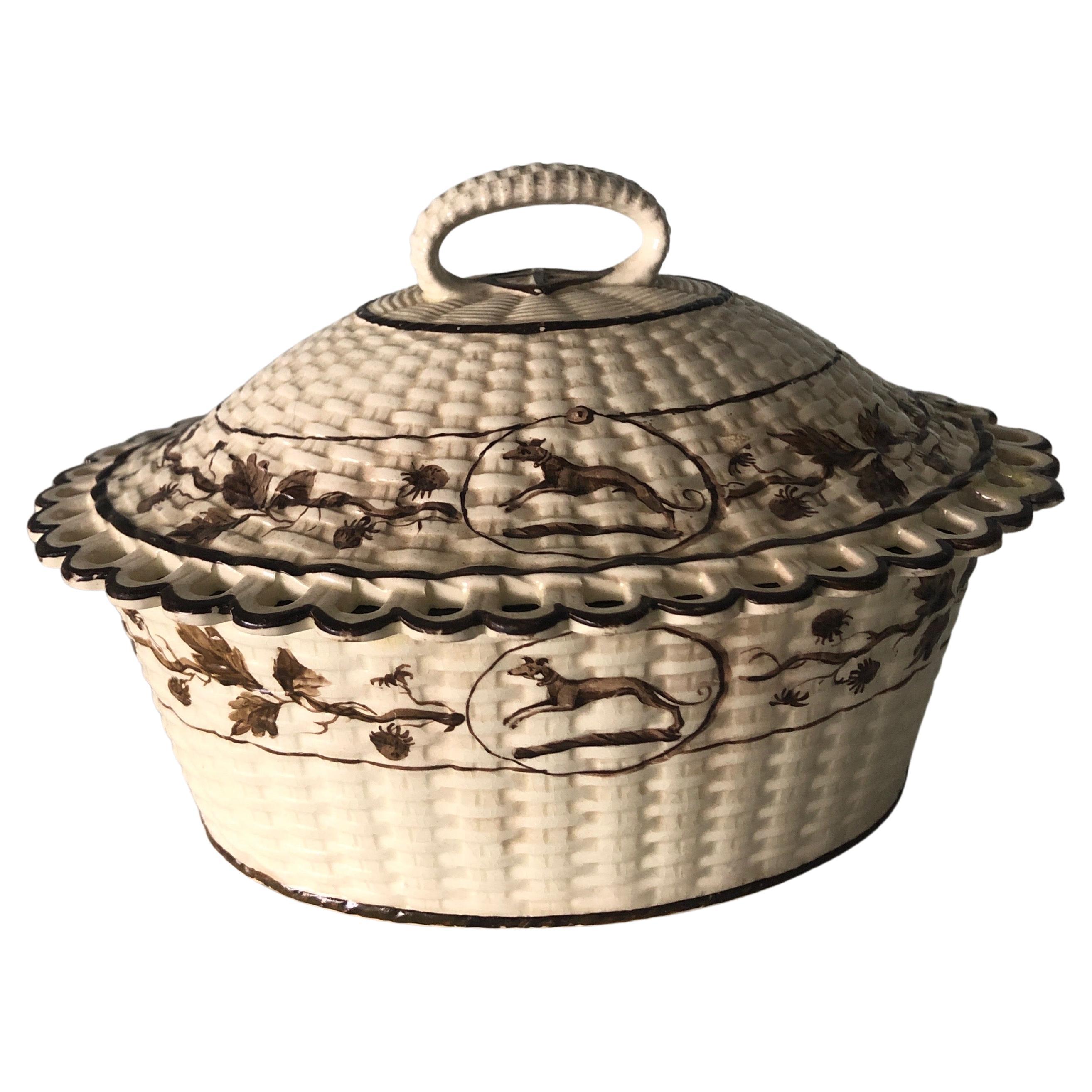 Antique Picnic Basket at 1stDibs