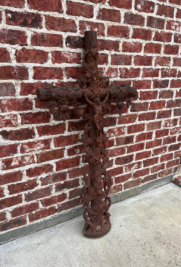Antique Crucifix Cross Cast Iron Garden Architectural Chapel Church ...
