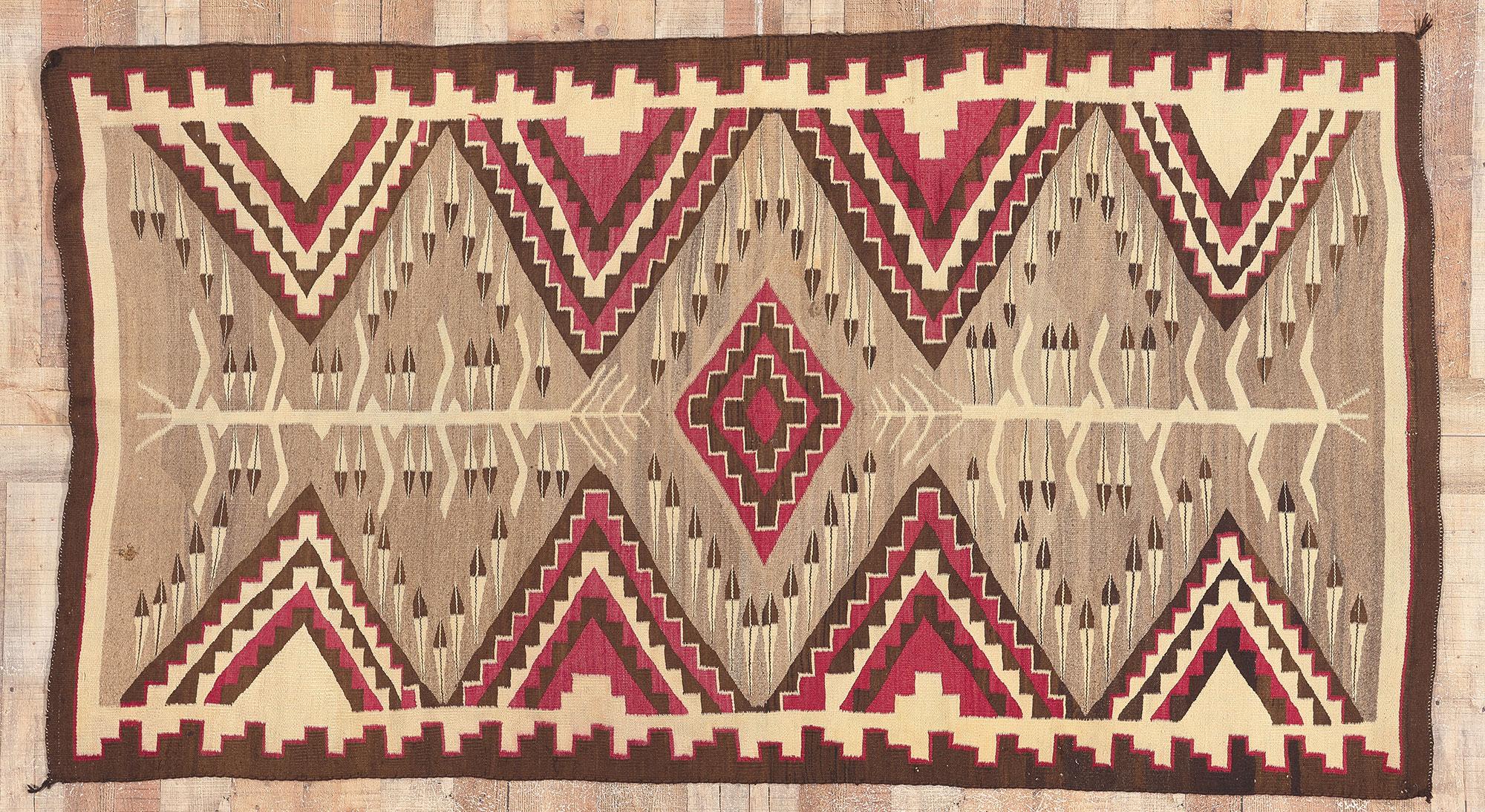 Antique Crystal Navajo Pictorial Rug, Southwest Style Meets Native ...