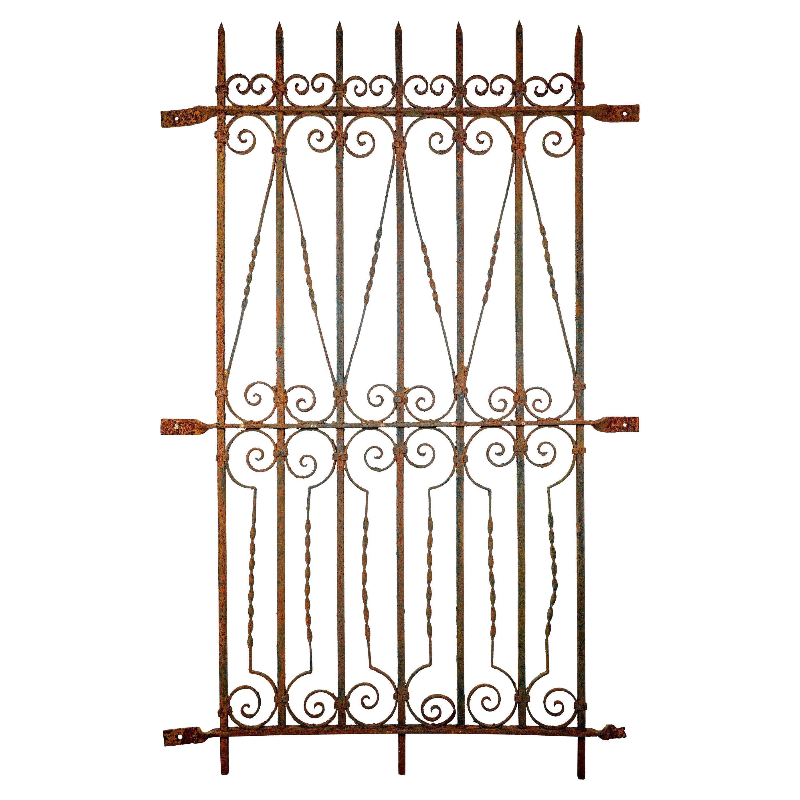 Circa 1900s Wrought Iron Brownstone Window Guard For Sale at 1stDibs