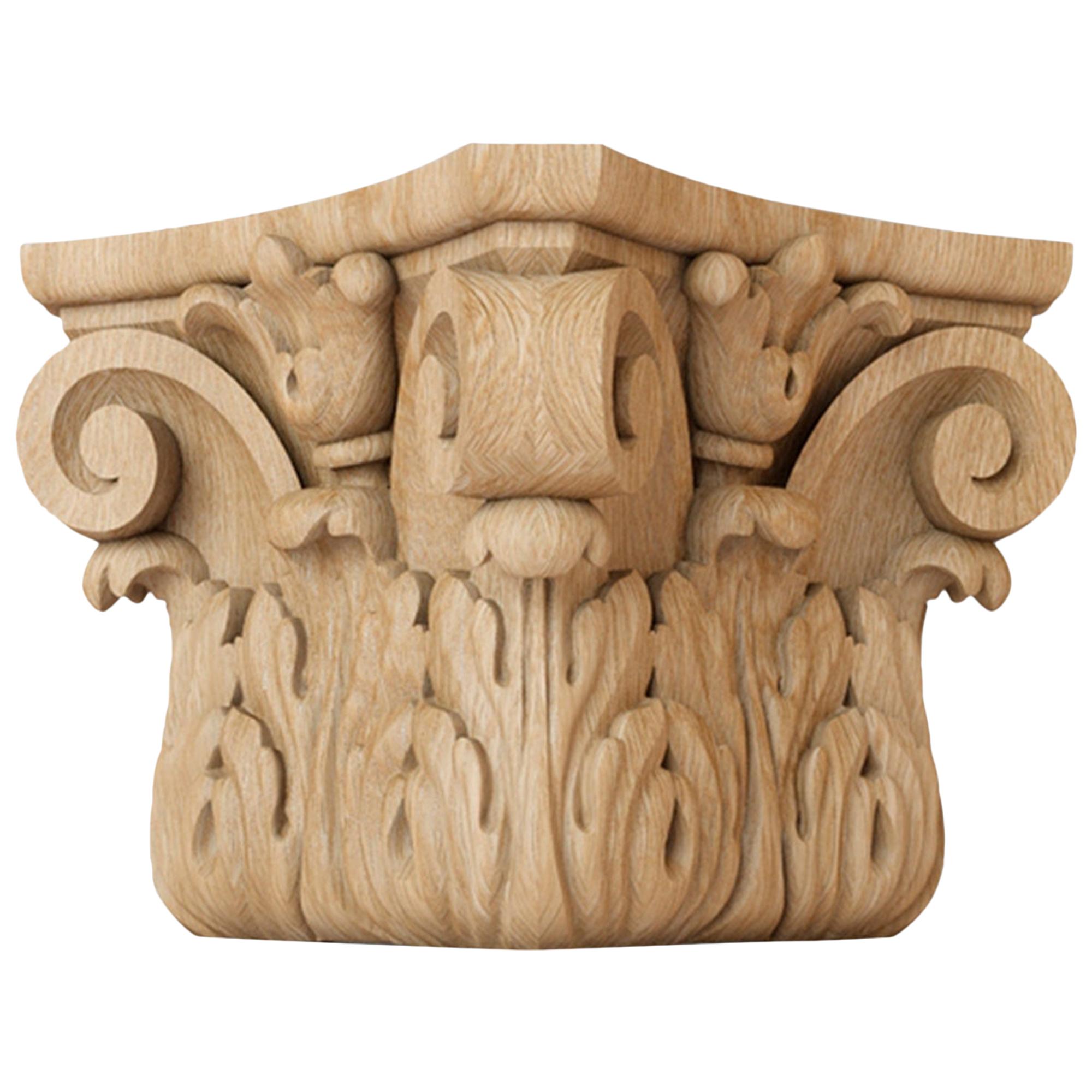 Pair of Carved Wooden Corbels "Atlant" at 1stDibs