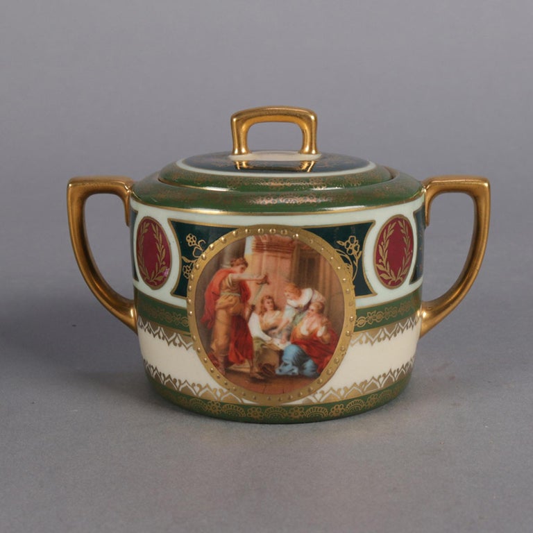 Antique Czech Classical Pictorial and Gilt Royal Vienna Porcelain Tea ...
