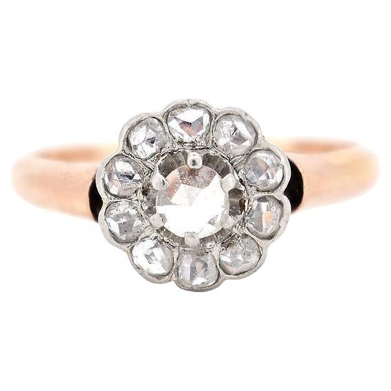 Vintage Daisy Ring in 18K Gold, Diamonds, and Rubies - Circa 1900 For ...