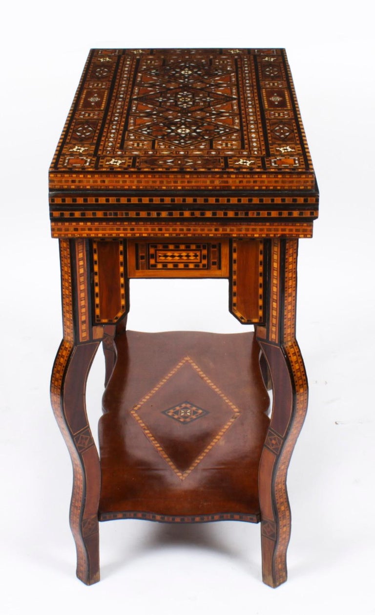 Antique Damascus Syrian Inlaid Card, Chess, Backgammon, Games table ...
