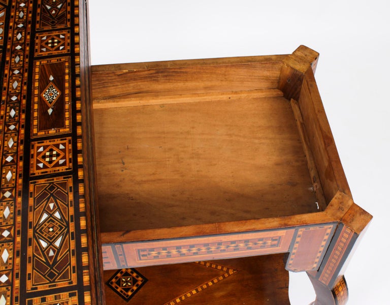 Antique Damascus Syrian Inlaid Card, Chess, Backgammon, Games table ...