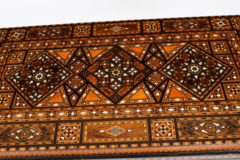 Antique Damascus Syrian Inlaid Card, Chess, Backgammon, Games table ...