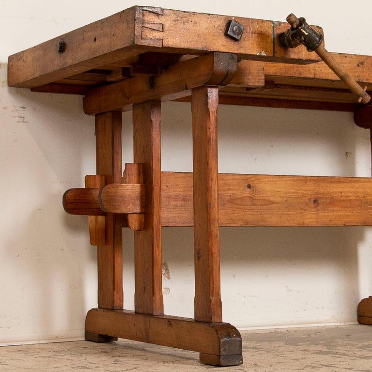 Antique Danish Carpenters Workbench Work Table at 1stDibs