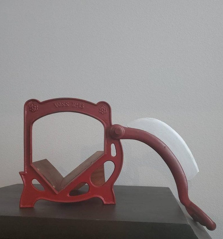 Antique Danish Cast Iron Bread Cutter For Sale at 1stDibs